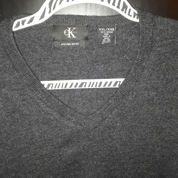 Calvin Klein | Sweaters | Ck Extra Fine Merino Wool Vneck Sweater Xxl ...